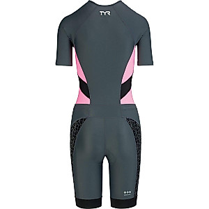 TYR TTSSCF6A194XL Women's Comp Speedsuit Grey/Coral XL