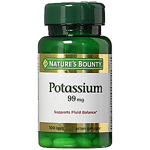 Nature's Bounty Potassium Gluconate 99mg, 100 Caplets