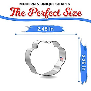 Paw Print Tin Cookie Cutter 2.25 Inch – Made in the USA – Foose Cookie Cutters Tin Plated Steel - Paw Print Tin Cookie Mold