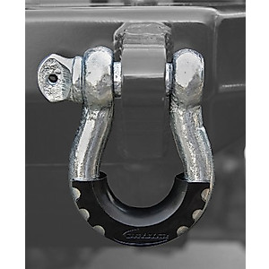 Daystar, Black D-Ring Shackle Isolator pair, protect your bumper and reduce rattling, KU70056BK, Made in America