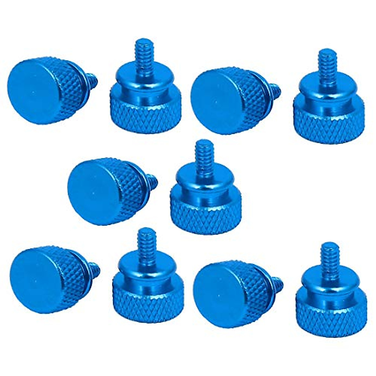New Lon0167 Computer PC Featured Case Fully Threaded reliable efficacy Knurled Thumb Screws Sky Blue 6#-32 10pcs(id:88f 06 bb 44d)