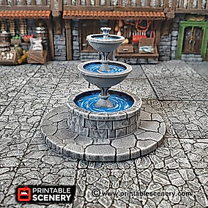3DEGOS Town Square City Furniture DND Terrain 28mm for Dungeons and Dragons, D&D, Pathfinder, Warhammer 40k, RPG, Miniatures, Age of Sigmar, Tabletop, D and D, Dungeons and Dragons Gifts