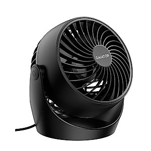 Gaiatop Air Circulator Fan, Portable Desk Fan Table Fan Dorm Fan, 5-Inch Small Fan 3 Speed with 360° Adjustable Tilt Energy-Saving Quiet Fan for Home, Office, Bedside, Bedroom, Bathroom