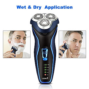 Ceenwes Electric Razor with Pop-up Trimmer Rechargeable Electric Shaver - Orange_14