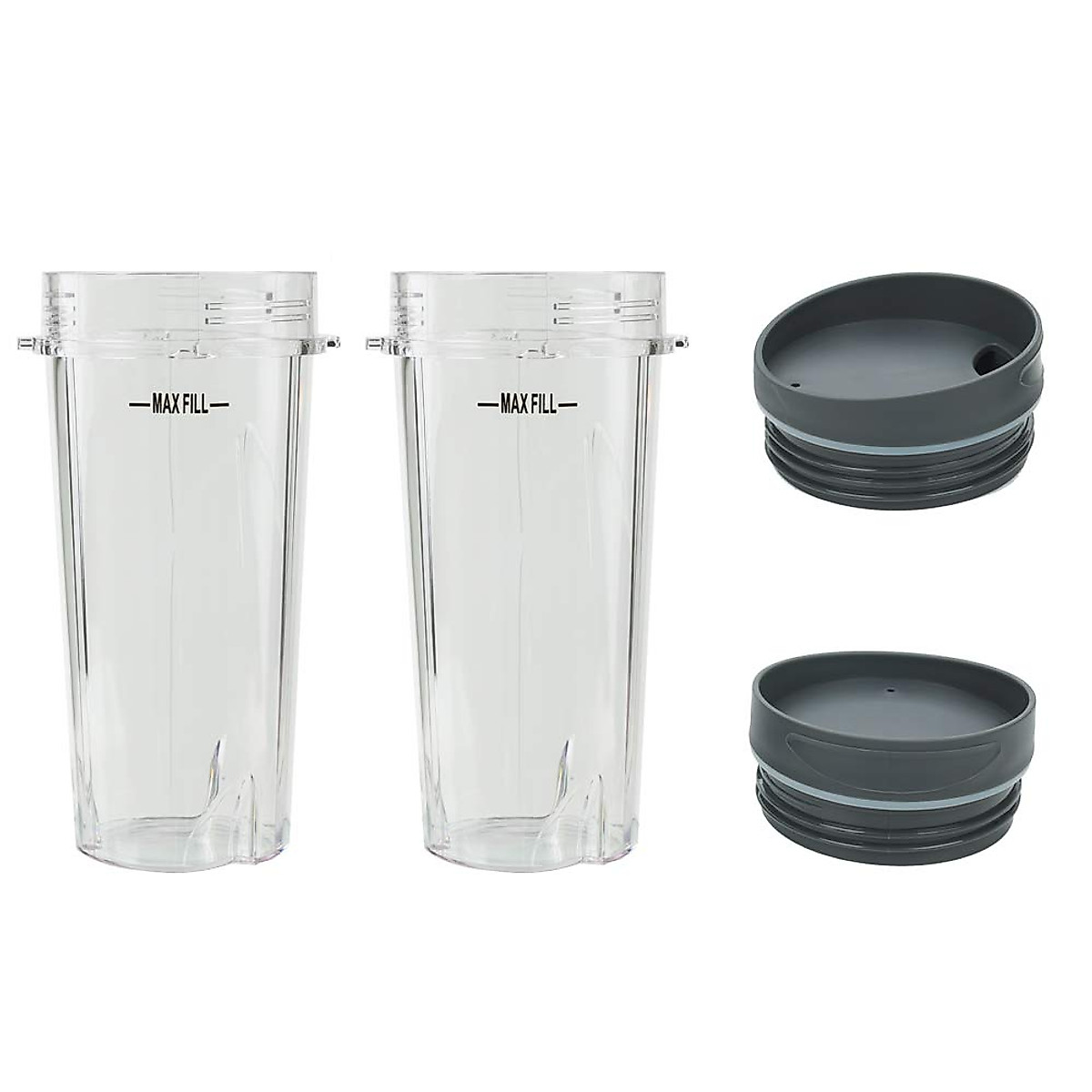 Blender Cups for Ninja Blender, 16OZ Cup with Sip Lids Compatible with Nutri Ninja Auto IQ Series Blenders