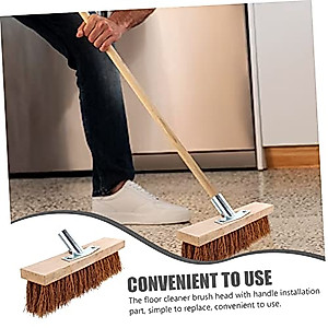 Bristle Brush Head Household Cleaning Brushes Soft Bristle Cleaning Brush Push Broom Head Wooden Floor Cleaner Brush Head Floor Cleaning Brush Head Replacement Brush Head Iron BCOATH