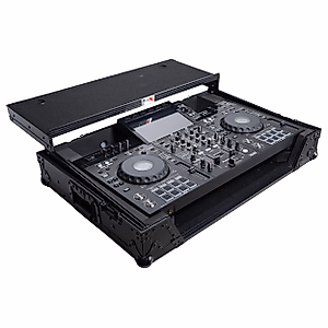 ProX XS-XDJRX3WLTBL ATA Flight Case For Pioneer DDJ-REV5 XDJ-RX3 DJ Controller w/Laptop Shelf, 1U Rack Space & Wheels Black