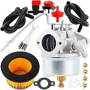 QAZAKY Carburetor Compatible with Tecumseh 631921 631070 631070A 631074 631245 631820 632284 H25 H30 H35 H40 Engine Carb Chipper Shredder Tiller Generator Snowblower