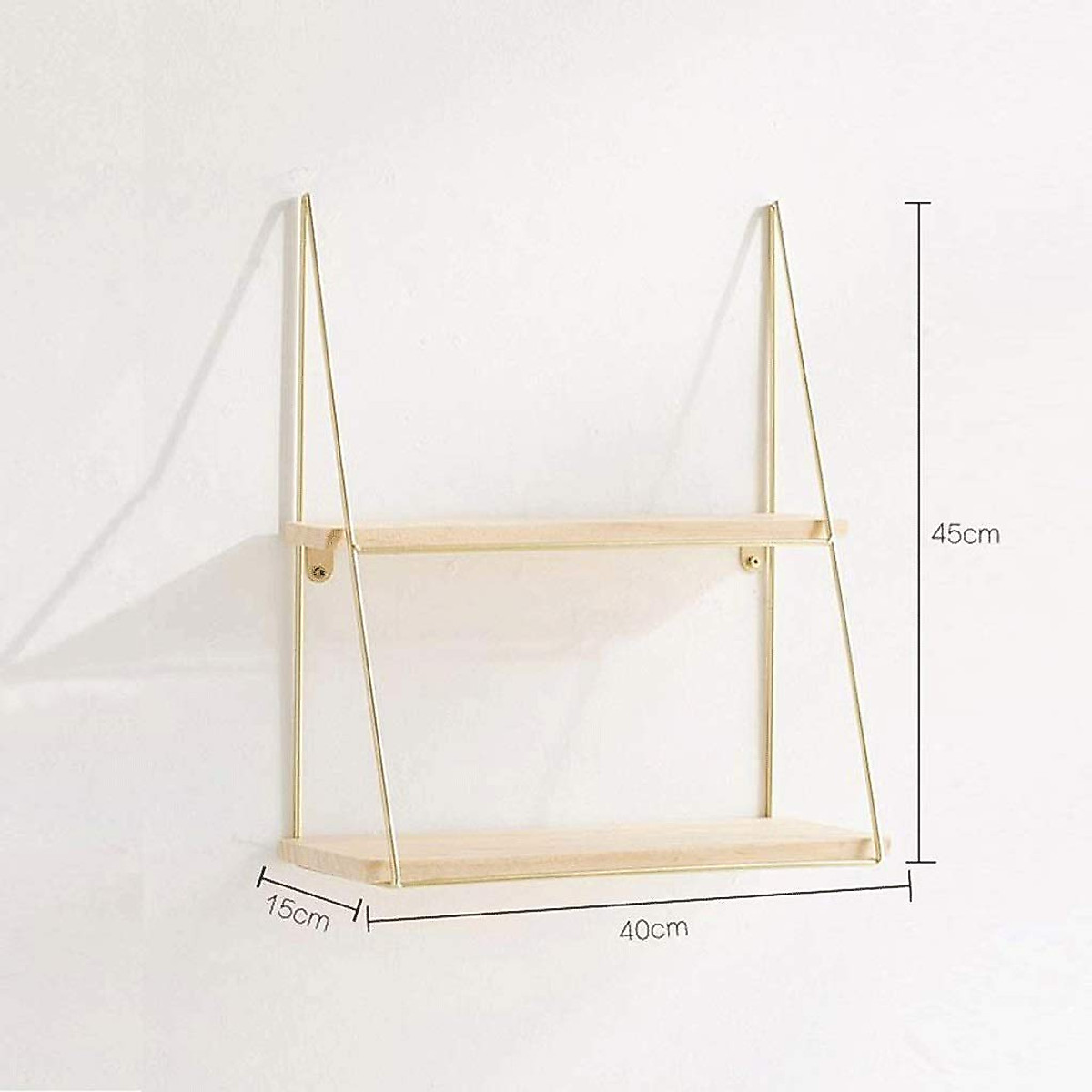 LLRYN Floating Shelves, Wall-Mounted Floating Shelves, Wooden Floating Shelves, Suitable for Living Room Bedroom Bathroom Kitchen School Office