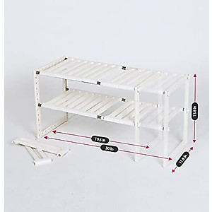 COELO Under Sink Organizer 2-Tier Expandable Shelf Kitchen Bathroom Cabinet Multi-purose Storage Standing Rack, White
