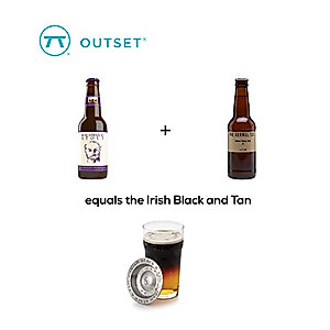 Outset Irish Black and Tan Layering Tool, 3.75" Diameter, Stainless Steel