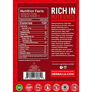 Dried Cherries Tart Cherry, 1lb. Montmorency Tart Cherries, Dried Sour Cherries Fresh, Montmorency Dried Tart Cherries, Dried Cherries, All-Natural Whole Sour Cherry 16 oz.