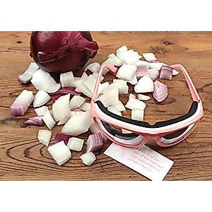 RSVP Tearless Pink Kitchen Onion Goggles, supports Breast Cancer Awareness