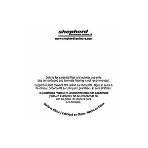 Shepherd Hardware 6-Inch Move-It 9299 Steel Tri-Dolly, 200-lb Load Capacity, Black