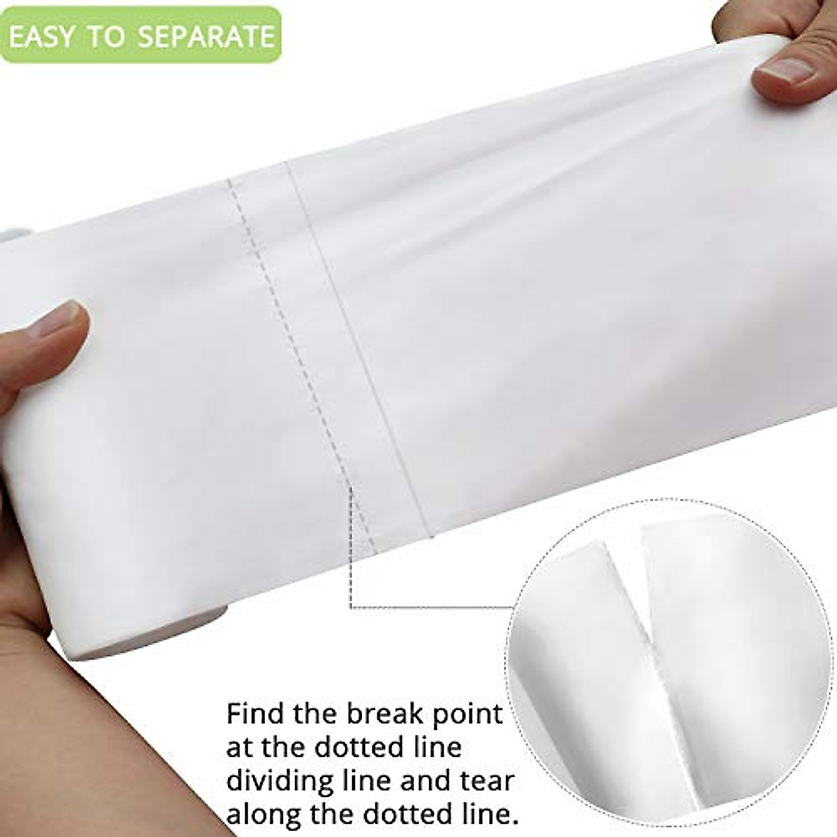 Biodegradable Bathroom Trash Bags 2 Gallon Garbage Bags, 100 Counts 7.5 Liters Wastebasket Trash Liners for Office Home, White