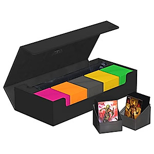 Ultimate Guard Superhive 550+, Deck Case for 550 Double-Sleeved TCG Cards, Black, Compatible with Boulders, Magnetic Closure & Microfiber Inner Lining