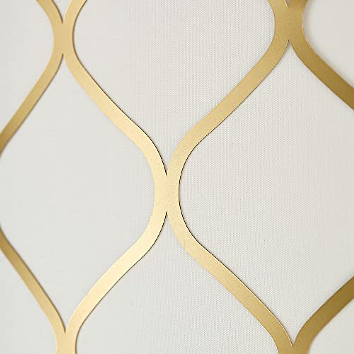 Globe Electric Novogratz x 65787 Kinsley 65" Floor Lamp, Matte Brass, Metal Mesh Over Cotton Shade