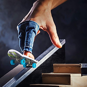 TIME4DEALS Finger Skateboard Ramp Set 16 Pcs - Pro Fingerboard Mini Skatepark Kit 5 Pieces & Finger Toys Set Including Finger Boards Scooters Skates Bikes Caster Boards Skateboards for Kids Gifts