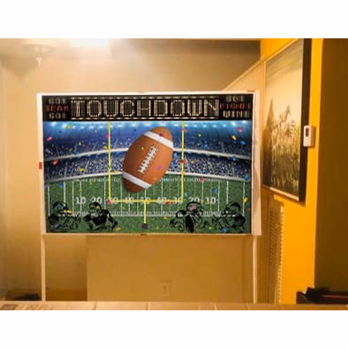 BINQOO 8x6ft Football Backdrop Photography Rugby Sports Party Background American Football Field Photo Booth Banner Boy Kids Party Decoration Supplies