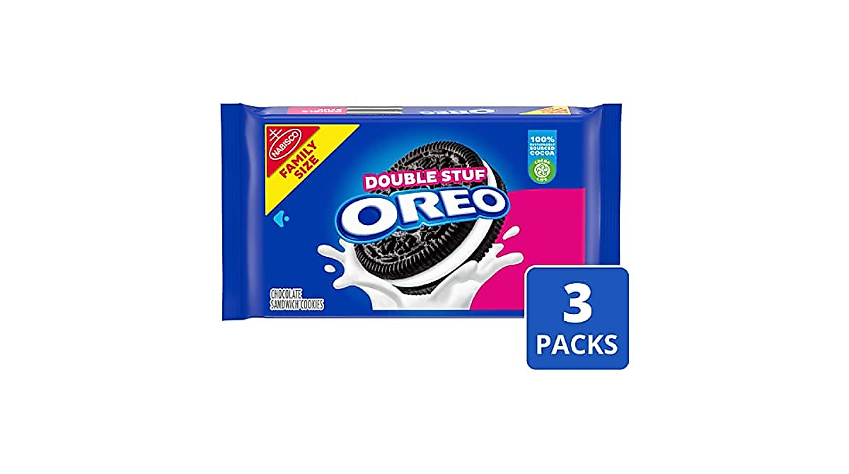 OREO Double Stuf Cookies - Family Size, 3 Packs
