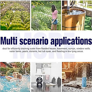 MEDAS 1HP 750W 4623GPH Submersible Sump Pump Electric 3 in 1 Clean/Dirty Water Utility Water Pumps w/Float Switch and Long 16.4ft Cable for Quickly Water Removal Drainage Pool Garden Tub Pond Flood