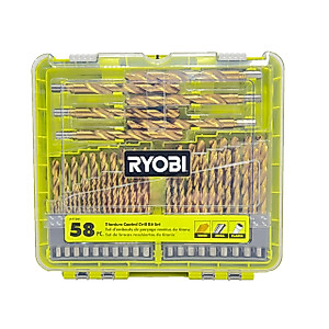 RYOBI 58-Piece Titanium Coated Drill Bit Set