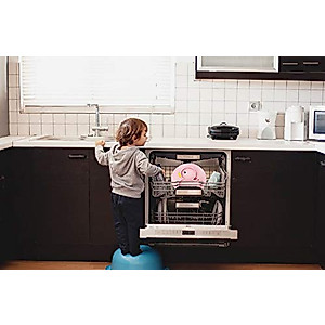 Linowos Silicone Divided Toddler Plates, Portable Non Slip Suction Plates for Children Babies and Kids BPA Free Baby Dinner Plate (Duck-Yellow) 1