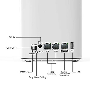 WAVLINK Whole Home WiFi Mesh System, AC1200 Gigabit Smart Mesh Wi-Fi Router Dual Band Wall-Mounted with Patent Touchlink Technology-3 Pack for 3000 sq.ft Coverage