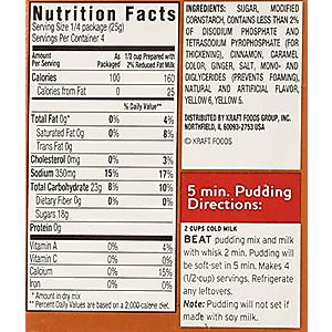 Kraft Jell-O Limited Edition Pumpkin Spice Flavor Instant Pudding and Pie Filling 3.4-ounce Boxes (Pack of 4)