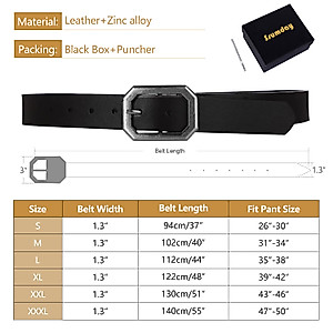 Ssumday Womens Girl Female Ladies Reversible Faux Leather Black Coffee Belts for Jeans Pants with Vintage Silver Buckle and Plus Size(1-L)