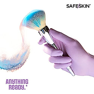 SAFESKIN Nitrile Disposable Gloves Pack of 50, Light Duty, Small Size, Powder Free - Food Handling, First Aid, Hair Coloring