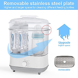 Baby Bottle Cleaner Eletric Steamer - Bottle Ste-rilizer and Dryer - Newborn 0-3 Months Baby Feeding Supplies - Pacifiers, Nipples, Teethers, Toys, Breast Breast Pump Organizer Accessories