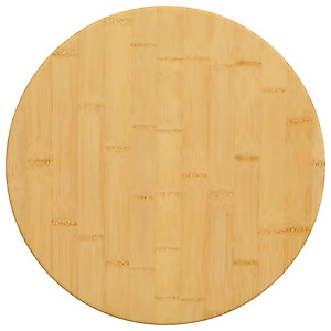 GOLINPEILO Replacement Table top, Bamboo Round Table Top for Coffee Table End Side Table Bistro Dining Room Table, Ø11.8"x0.6" Bamboo