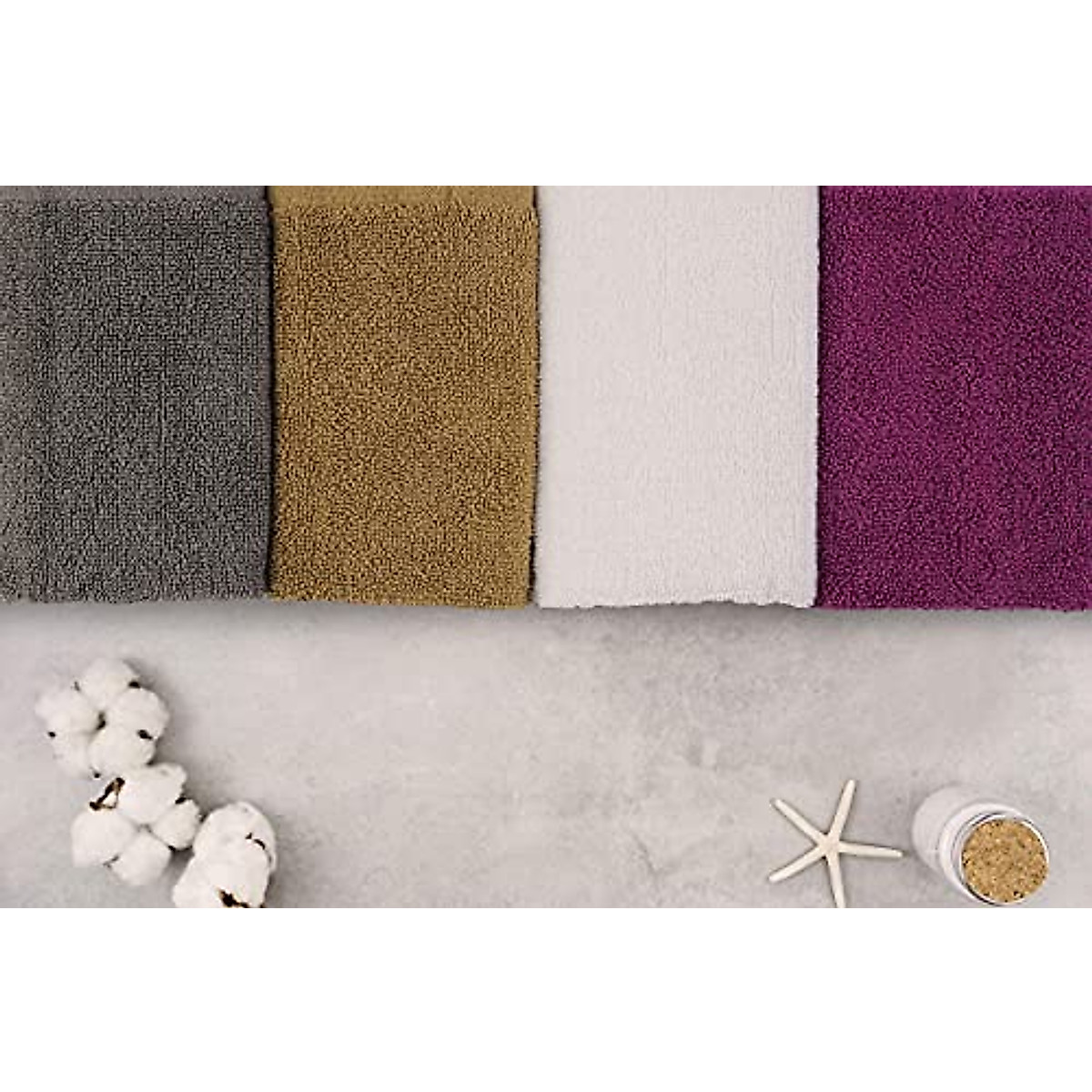 Bliss Casa Washcloths Set (12 x 12 Inch, 12 Pack) – 100% Cotton Washcloths for Face, Highly Absorbent Soft Face Towels, and Quick Drying Fingertip Towels for Daily Use (Multi, Mix)