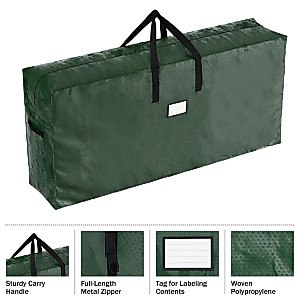 Elf Stor 83-DT5512 Premium Green Christmas Bag Holiday Extra Large for up to 9' Tree Storage, 1 pack x 9 ft