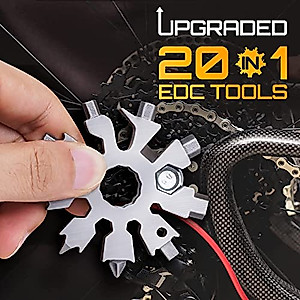 PARIGO Snowflake Multi Tools & LED Flashlight Gloves - Christmas Stocking Stuffers Gifts for Men