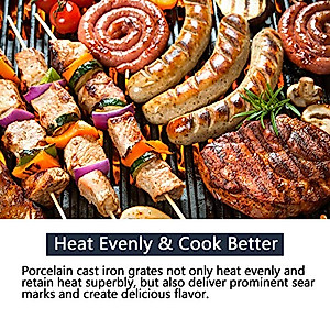 Hongso 16 3/8" Grill Grates for Dyna glo DGF510SBP, DGF510SSP, DGF510SSP-D, Uniflame GBC1059WB, GBC1059WE-C, Cooking Grid for Backyard Grill BY12-084-029-98,Other Gas Grill Models,PCA343