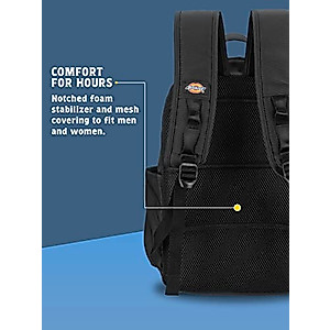 Dickies Journeyman Extra Large Capacity Backpack Classic Logo Water Resistant Casual Daypack for Travel Fits 15.6 Inch Notebook (Black)