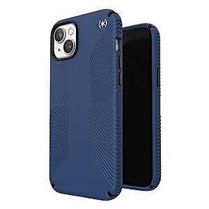 Speck iPhone 14 Plus Case - Drop Protection, Scratch Resistant, Dual Layer Slim Phone Case for 6.7 Inch iPhones 14 Plus - Built for MagSafe - Presidio2 Grip - Coastal Blue/Black/White