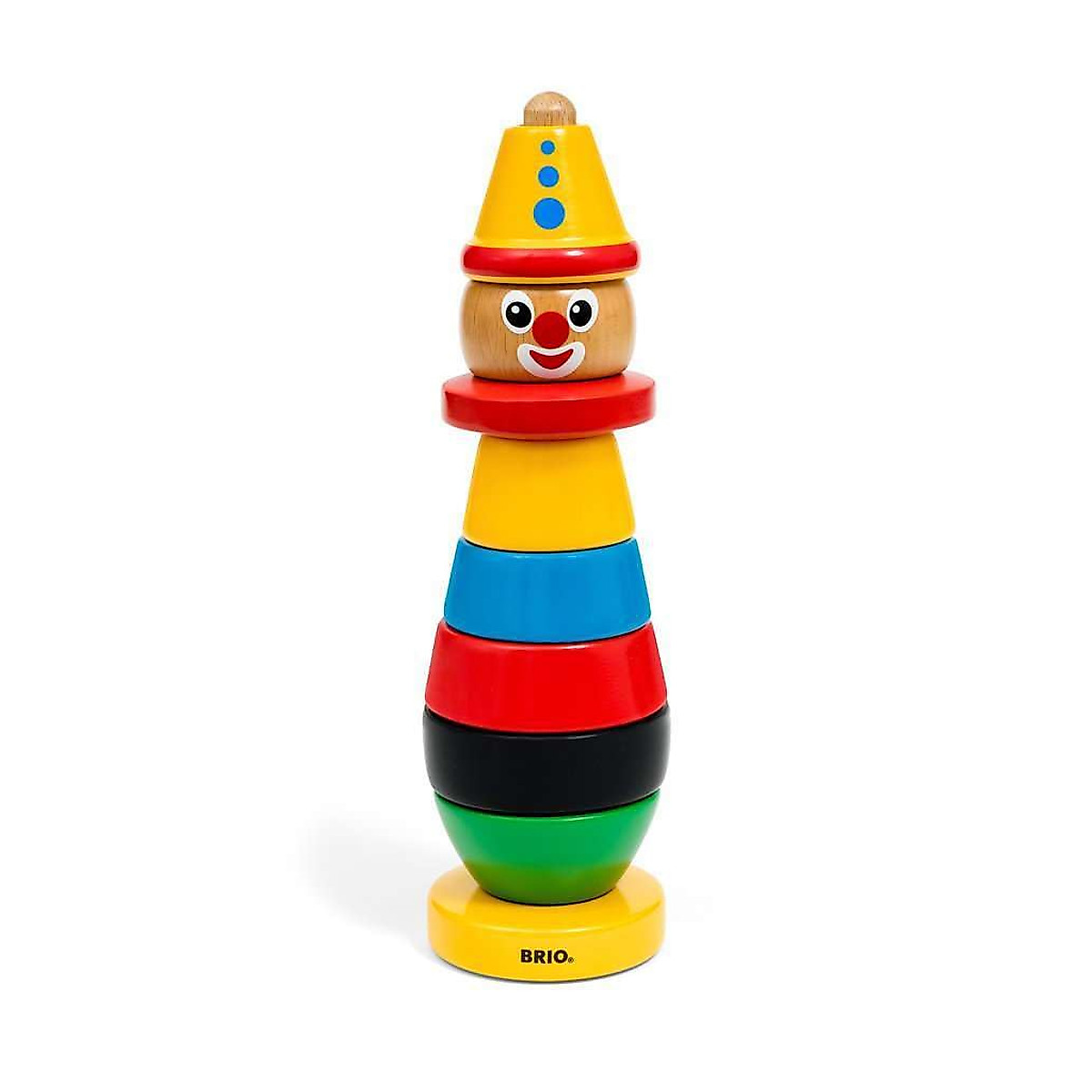 BRIO Infant & Toddler 30120 - Stacking Clown - 9 Piece Wood Stacking Toy for Kids Ages 1 and Up