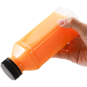 WUWEOT 30 Pack Plastic Juice Bottle, 12 Oz Clear Empty Milk Bottles, Reusable Bulk Beverage Containers with Tamper Evident Caps Lids