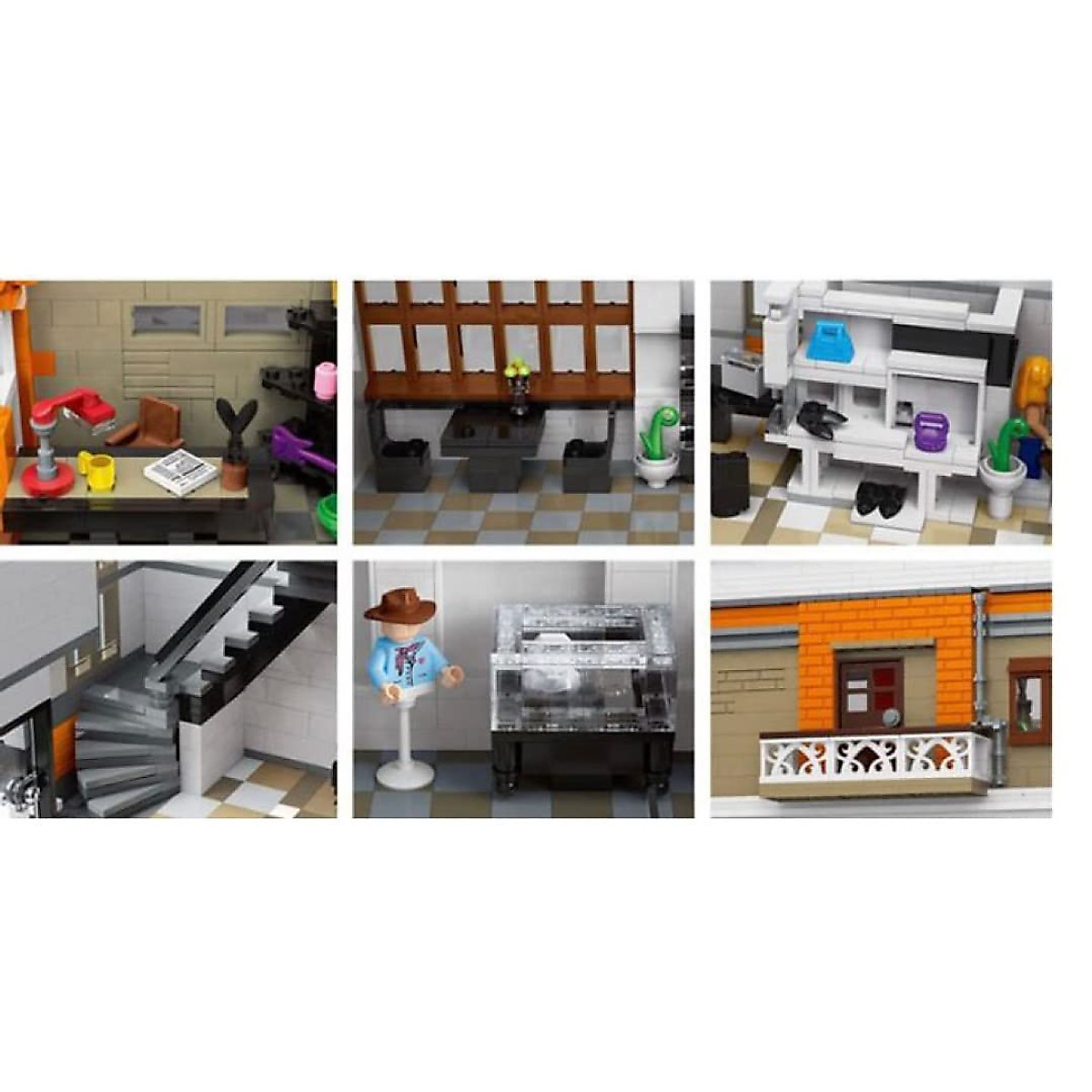 General Jim's Crystal Palace City Modular Building Blocks MOC 2 Floor Shopping Store 3804 Piece Building Blocks Bricks House Toy Building Set with All Accessories Shown for Teens and Adults