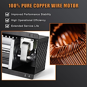 Criditpid S31105 Speed Variable Blower 110V ~ 120V for GHP Group, Monessen/Majestic (MHSC Brands), Majestic Dutchwest Windsor, CFM US Century Plate Steel Freestanding Wood Stove Fireplace Fan.