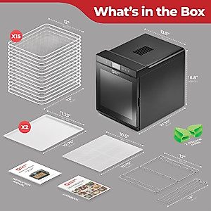 Magic Mill Food Dehydrator Machine (10 Stainless Steel Trays) Digital Adjustable Timer | Temperature Control | Keep Warm Function | Dryer for Jerky, Herb, Meat, Beef, Fruit and To Dry Vegetables