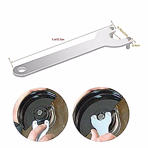 Angle Grinder Wrench Spanner Metal Lock Nut Fits Dewalt Milwaukee Makita 193465-4 Bosch Black & Decker Ryobi 4.5" 5" 5/8-11