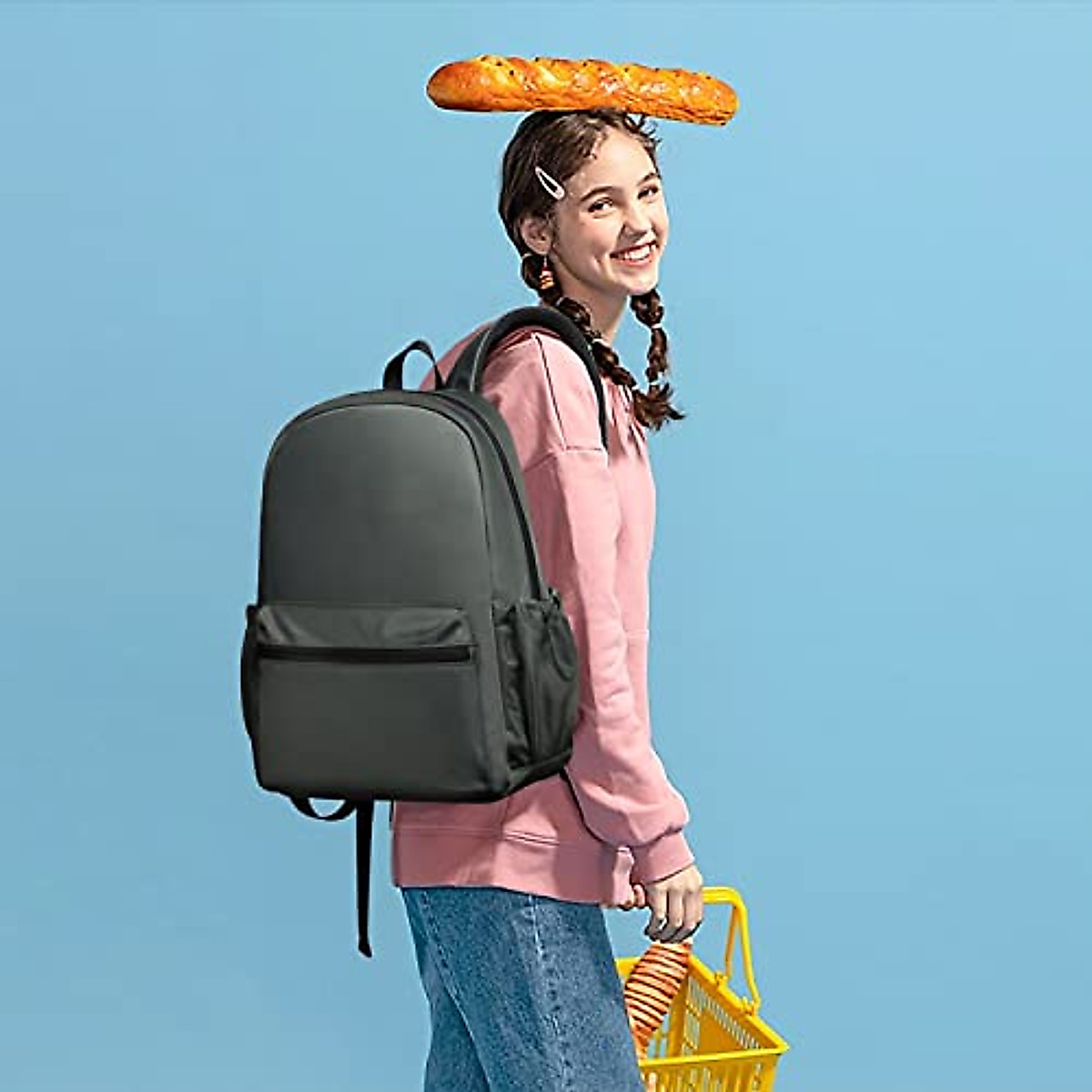 CLUCI Backpack for School Classical Bookbag College High School Bags for Boys&Girls Sports Green Backpack Kids Lightweight Casual Daypack Waterproof Travel Rucksack