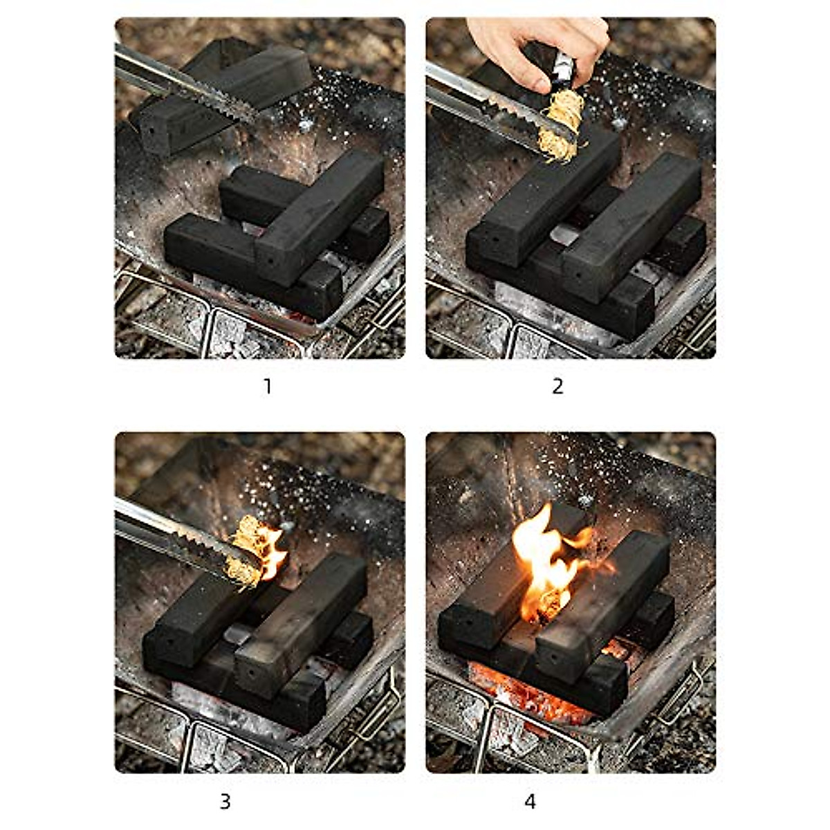 Veksun Fire Starters,Charcoal Starters Wood Wool Long Burning Natural Kindling for Fireplace,Campfire,Fire Pit, BBQ Grill,Wood Pellet Stove,Log Burner,Pizza Oven,Smokers 32 Pcs