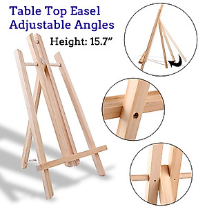 Acrylic Paint Set,46 Piece Professional Painting Supplies with Paint Brushes, Acrylic Paint, Easel, Canvases, Palette, Paint Knives, Brush Cup and Art Sponges for Hobbyists and Beginners