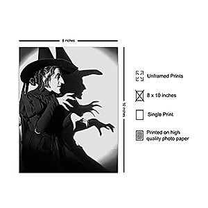 Wizard of Oz Wicked Witch Decor - Pagan Gifts - Wiccan Wicca Decor - Paganism Supplies - Gothic Wall Decor - Goth Wall Art - Witchcraft Decor - Black Magic - Vintage Witchy Poster - Scary Decorations