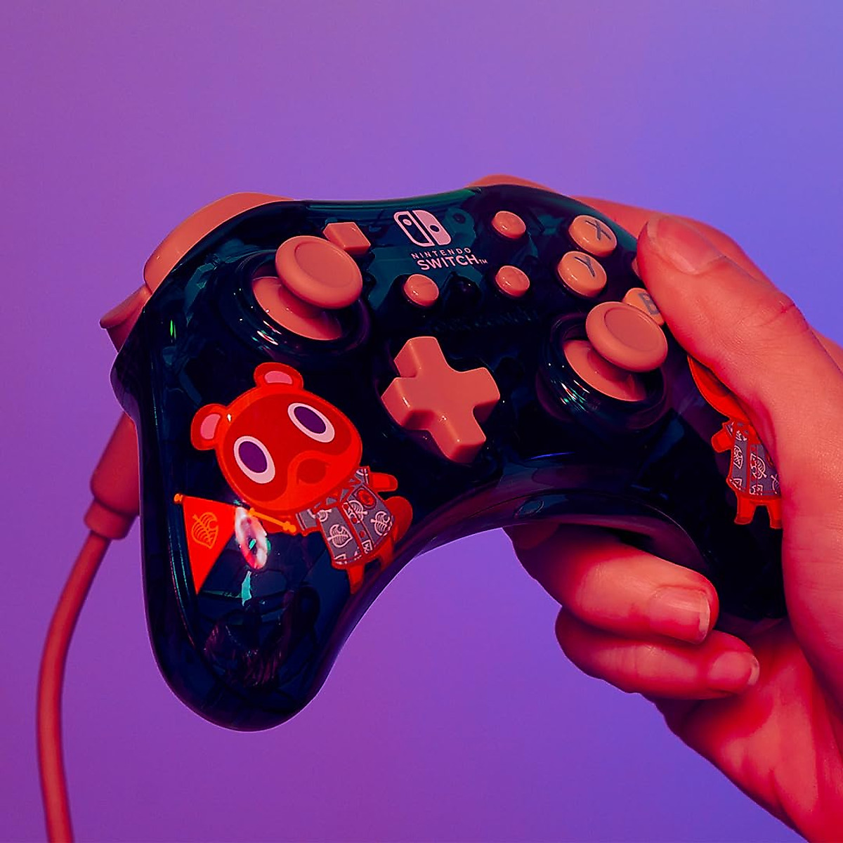 Rock Candy Enhanced Wired Power Nintendo Switch Pro Controller, Licensed Nintendo Switch Accessories/Switch Lite/OLED Compatible, Durable Ergonomic Non-Slip Joystick Timmy & Tommy Animal Crossing